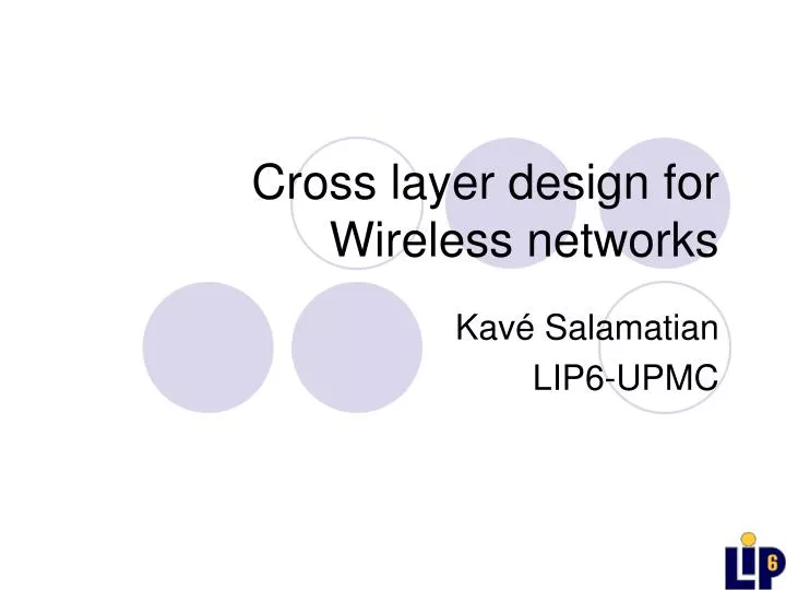 Ppt Cross Layer Design For Wireless Networks Powerpoint Presentation