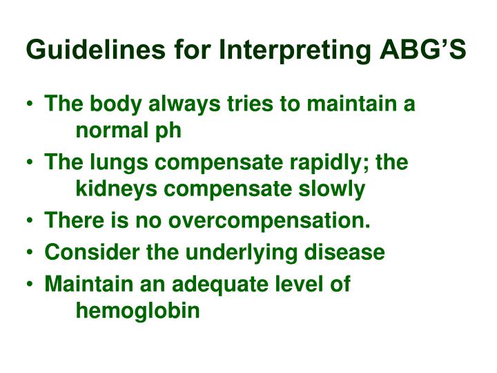 PPT - ARTERIAL BLOOD GAS ANALYSIS PowerPoint Presentation - ID:5086981