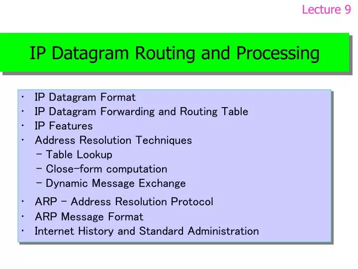 Ppt Ip Datagram Routing And Processing Powerpoint Presentation Free