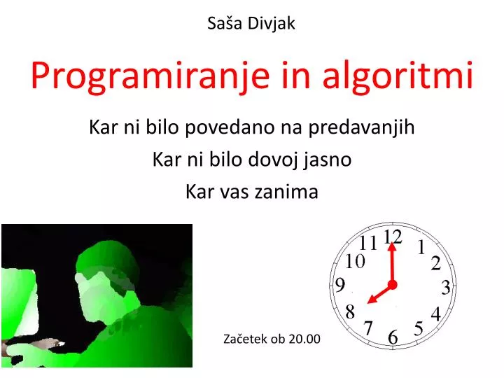 PPT - Programiranje in algoritmi PowerPoint Presentation, free download ...