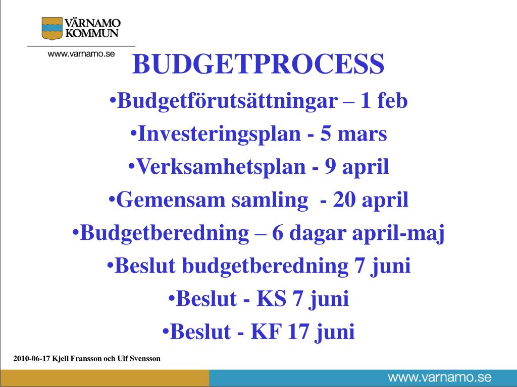 PPT - Investeringsplan 2011-2015 samt investeringsbudget 2011 ...