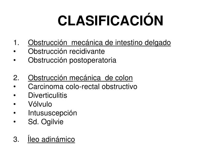 PPT - OBSTRUCCIÓN INTESTINAL PowerPoint Presentation - ID:5090213