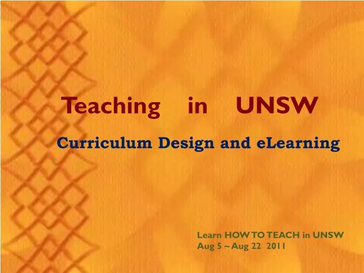 PPT - Teaching in UNSW PowerPoint Presentation, free download - ID:5091699