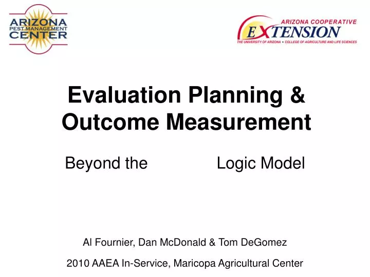 PPT - Evaluation Planning & Outcome Measurement PowerPoint Presentation ...