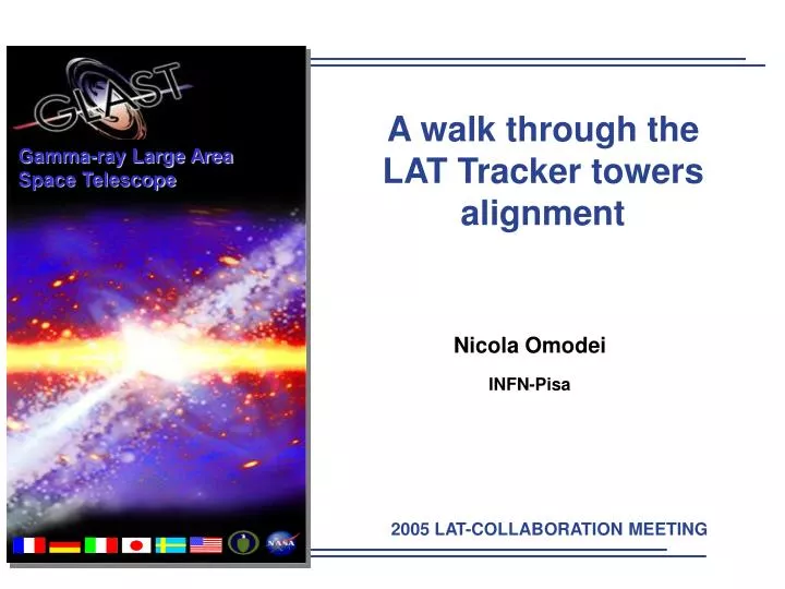 PPT - A walk through the LAT Tracker towers alignment PowerPoint ...
