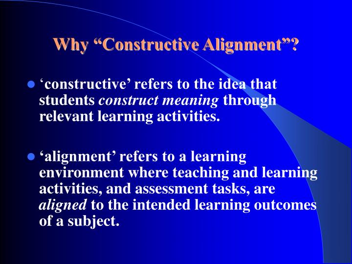PPT - Constructive Alignment in Learning, Teaching and Assessment PowerPoint Presentation - ID ...