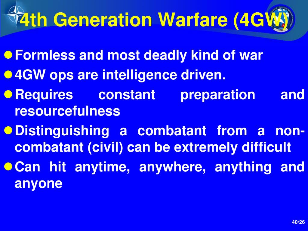 PPT - Four th Generations of Modern Warfare (4GW) PowerPoint ...