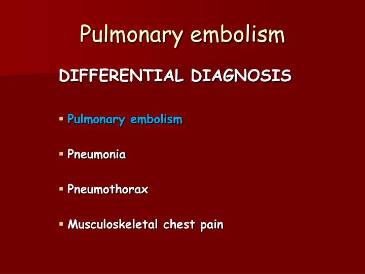 PPT - Pulmonary embolism PowerPoint Presentation - ID:5093146
