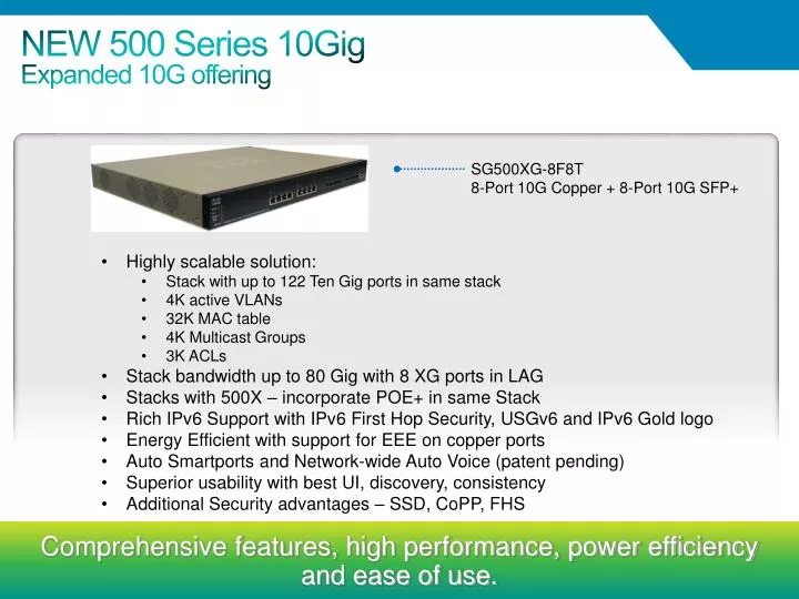 PPT - NEW 500 Series 10Gig Expanded 10G offering PowerPoint ...
