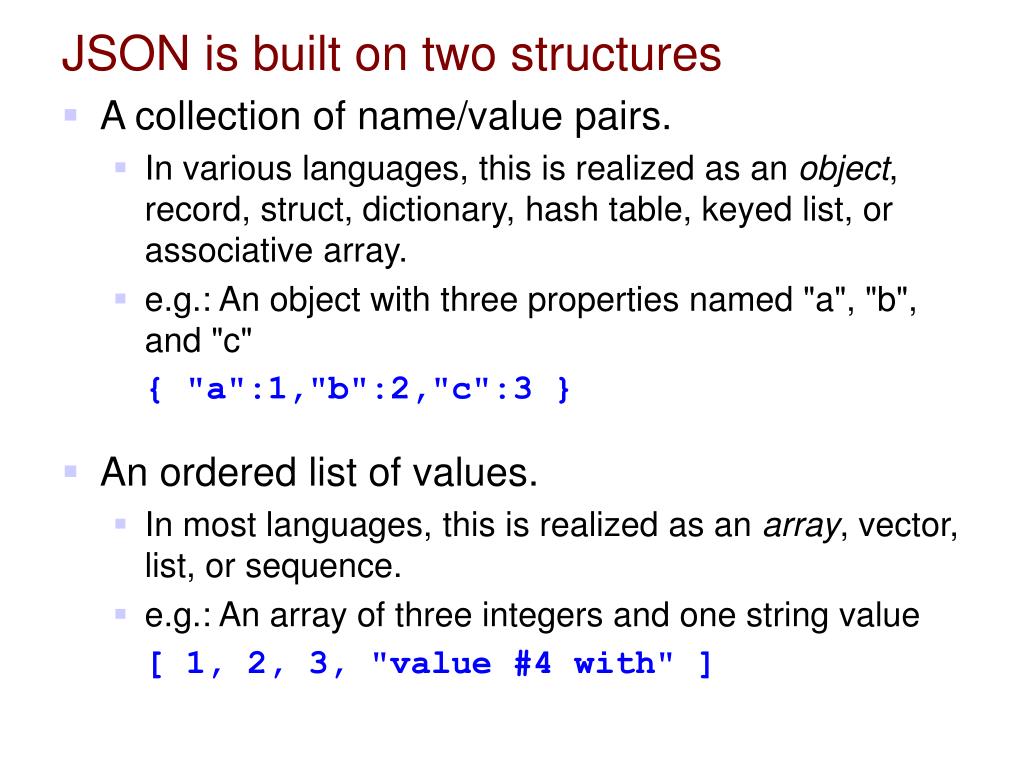 PPT - JSON (JavaScript Object Notation) PowerPoint Presentation, free ... PPT - JSON (JavaScript Object Notation) PowerPoint Presentation, free ...