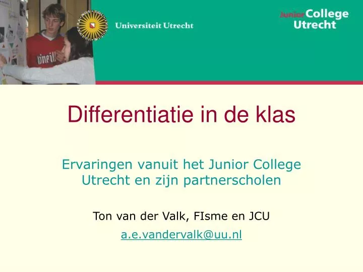 PPT - Differentiatie in de klas PowerPoint Presentation, free download ...