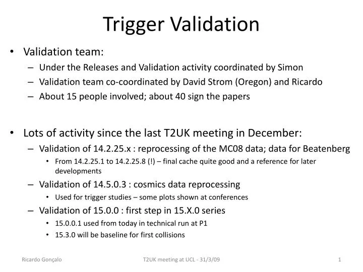 Ppt Trigger Validation Powerpoint Presentation Free Download Id 5096185