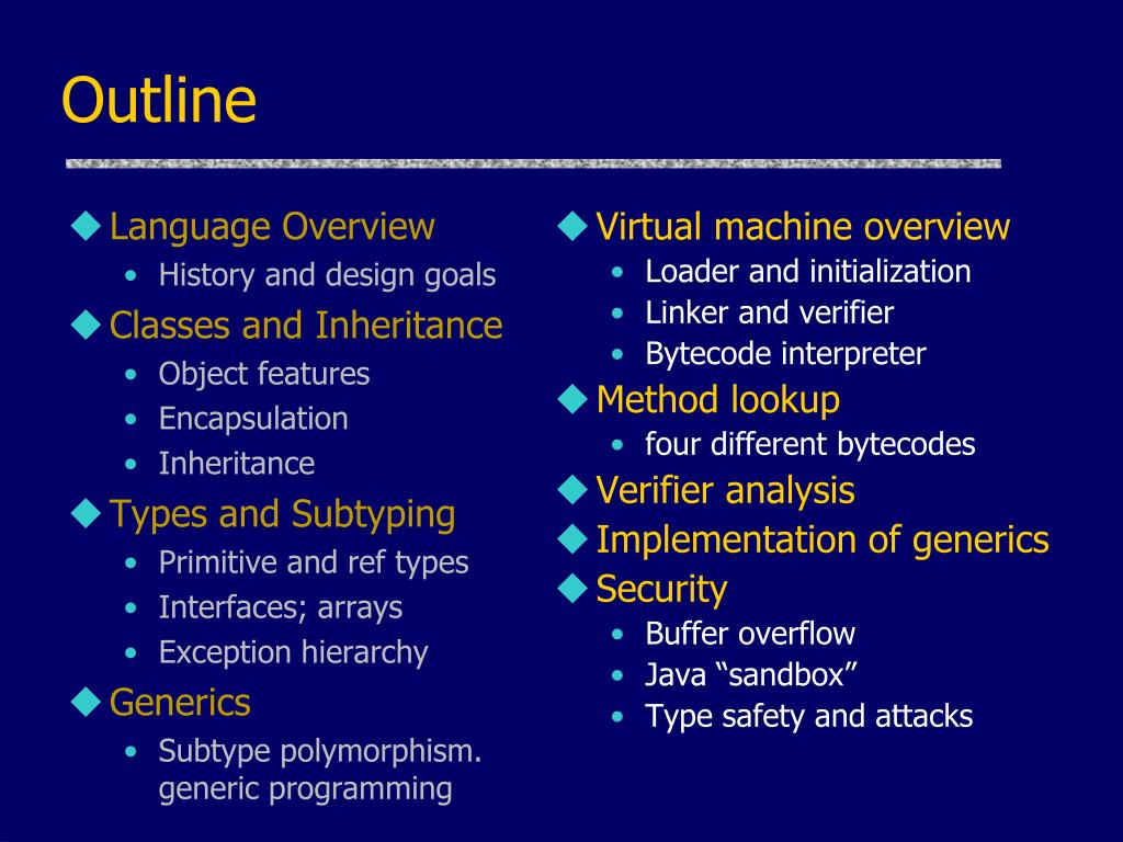 Ppt Java Language Implementation Overview Compiler Virtual Machine Bytecode Interpreter