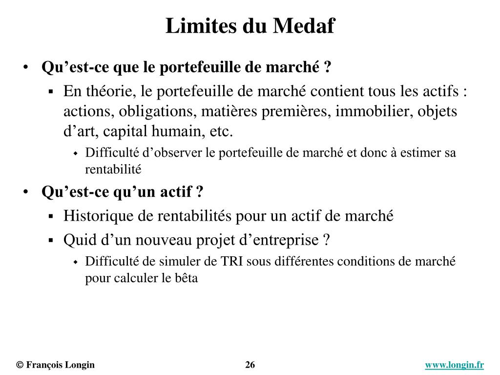PPT - Cours Corporate finance Eléments de théorie du portefeuille Le ...