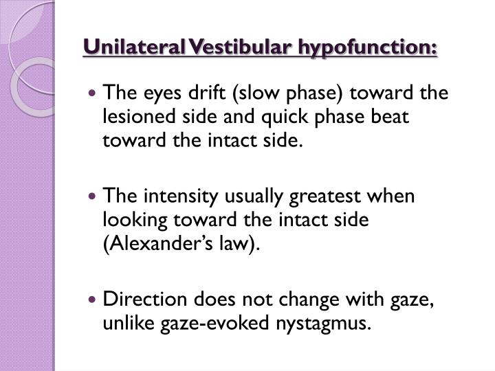 PPT - Clinical Correlate: Examination of Nystagmus PowerPoint ...
