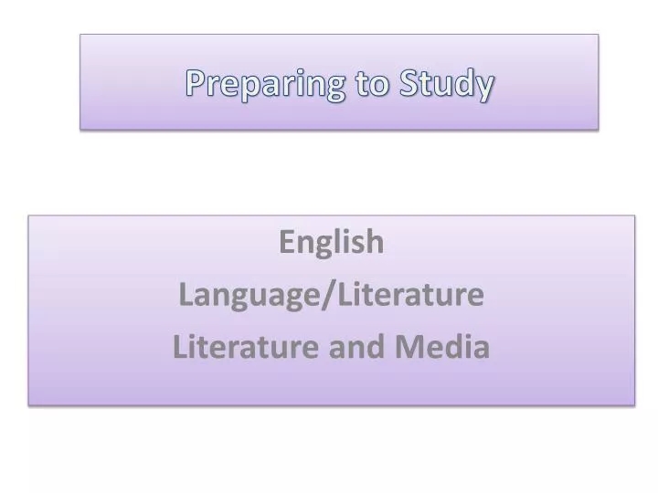 PPT - Preparing to Study PowerPoint Presentation, free download - ID ...