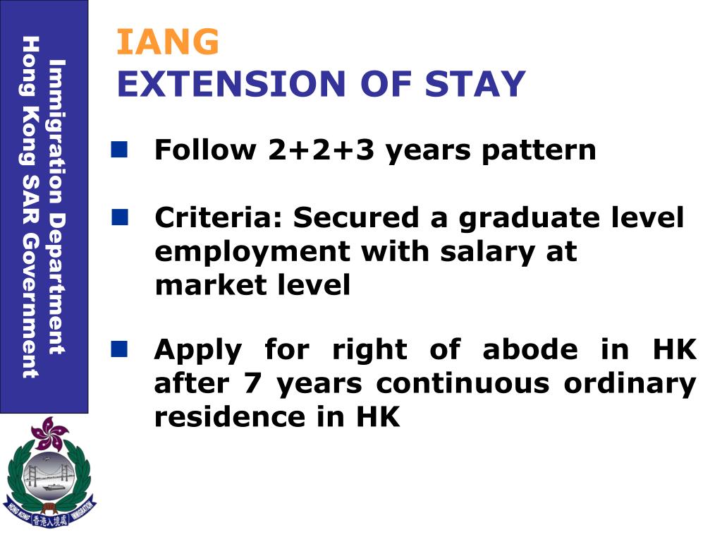 PPT - Immigration Department Hong Kong Special Administrative Region ...