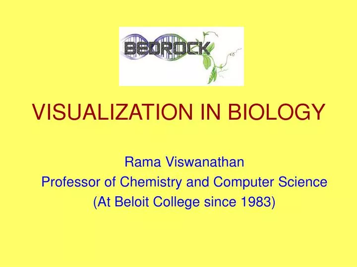 PPT - VISUALIZATION IN BIOLOGY PowerPoint Presentation, free download ...