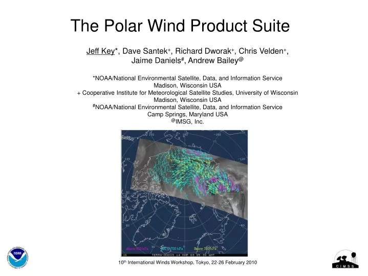 PPT - The Polar Wind Product Suite PowerPoint Presentation, free ...