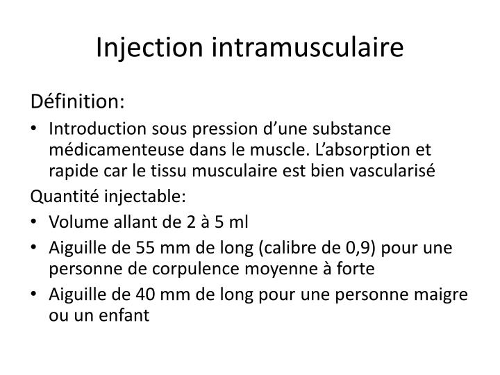 PPT - Les injections intramusculaire (I/m) PowerPoint Presentation - ID ...