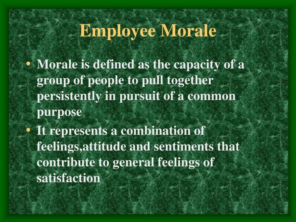 PPT - Employee Morale and Satisfaction PowerPoint Presentation, free ... PPT - Employee Morale and Satisfaction PowerPoint Presentation, free ...