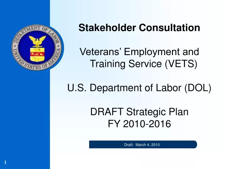 PPT - Stakeholder Consultation Veterans’ Employment and Training ...
