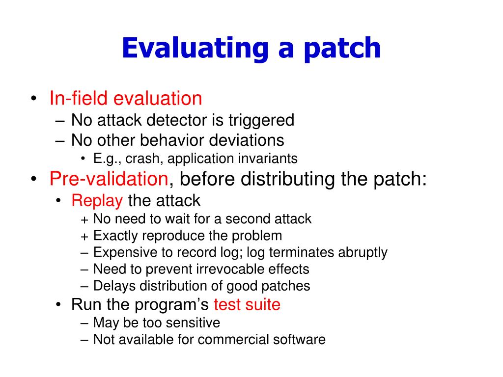 Ppt Self Defending Software Automatically Patching Errors In Deployed Software Powerpoint 3226