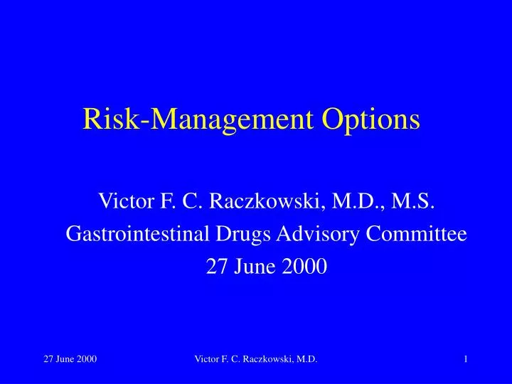 PPT - Risk-Management Options PowerPoint Presentation, free download ...