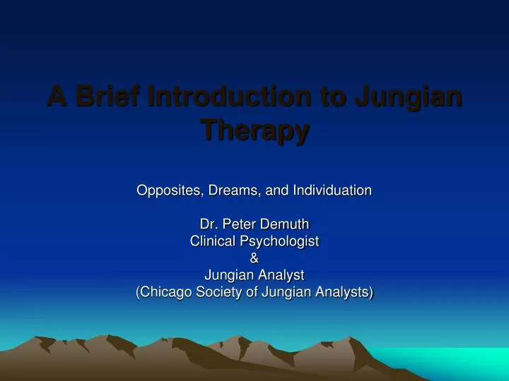 Ppt A Brief Introduction To Jungian Therapy Powerpoint Presentation