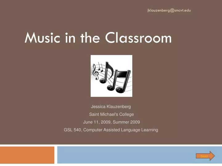 PPT - Music in the Classroom PowerPoint Presentation, free download ...