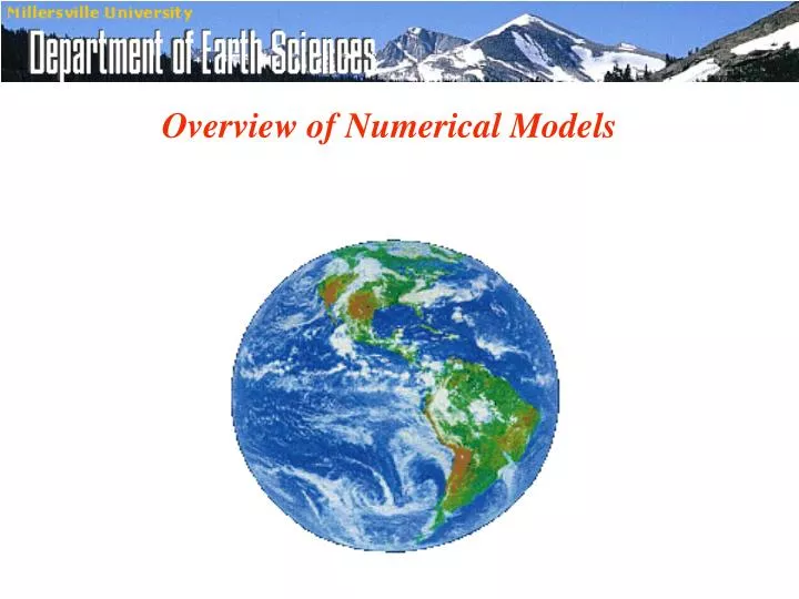 PPT - Overview of Numerical Models PowerPoint Presentation, free ...