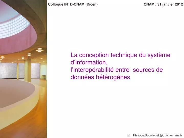 PPT - La conception technique du système d’information, PowerPoint ...