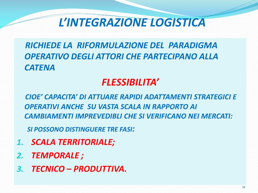 PPT - ECONOMIA DEI TRASPORTI E DEI SISTEMI LOGISTICI LOGISTICA E ...