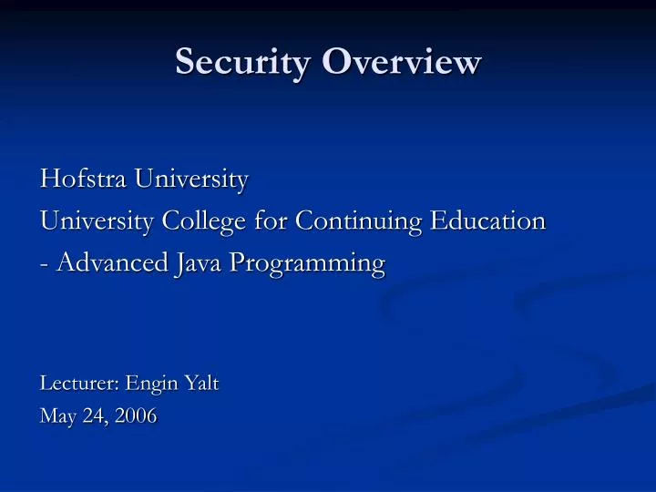 PPT - Security Overview PowerPoint Presentation, free download - ID:5104955