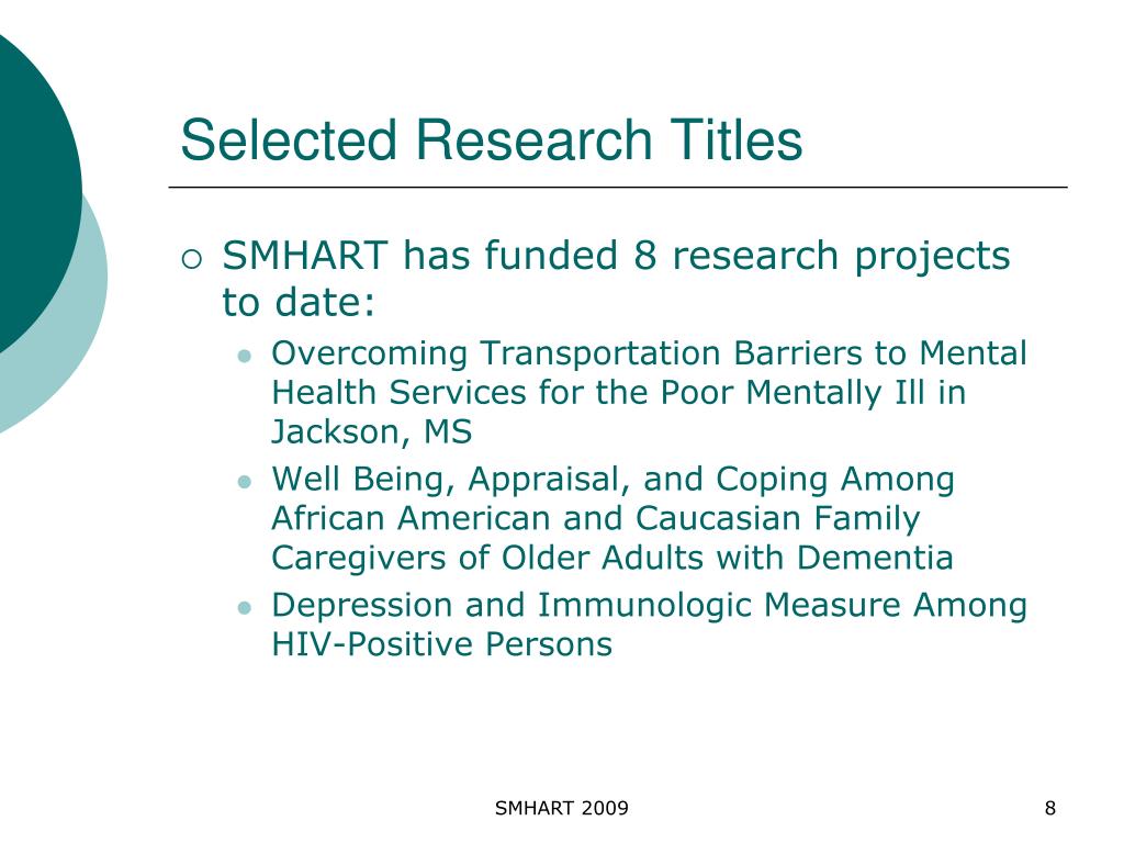 PPT - Southern Institute for Mental Health Advocacy, Research and ...