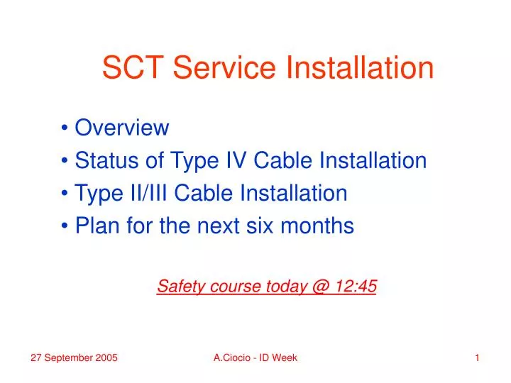 PPT - SCT Service Installation PowerPoint Presentation, free download ...