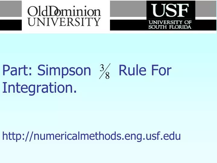 PPT - Numerical Methods Part: Simpson Rule For Integration ...