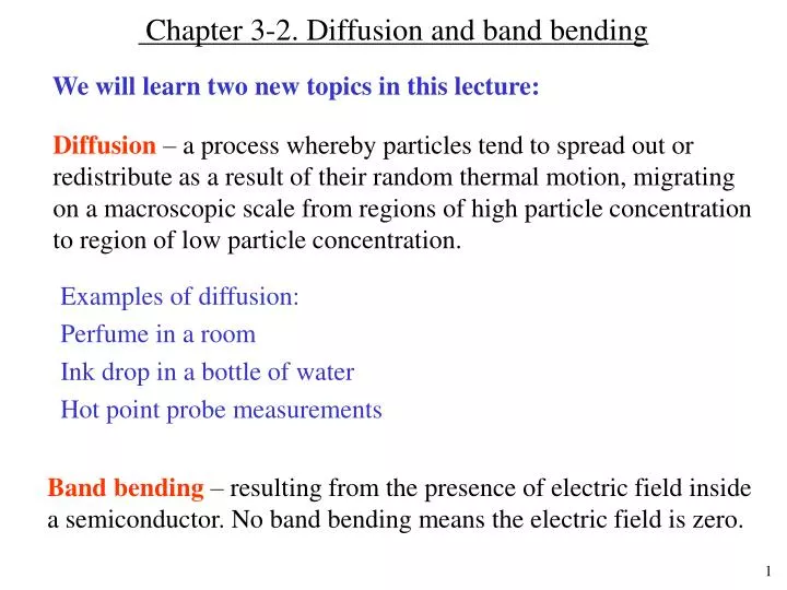 PPT - Chapter 3-2. Diffusion and band bending PowerPoint Presentation ...