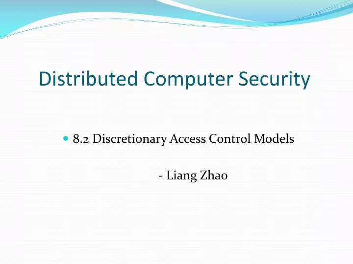 PPT - Distributed Computer Security PowerPoint Presentation, free ...