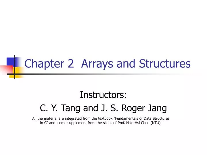 Ppt Chapter 2 Arrays And Structures Powerpoint Presentation Free 9000