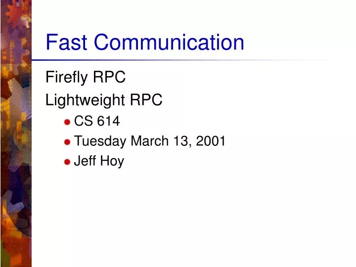 PPT - Fast Communication PowerPoint Presentation, free download - ID ...