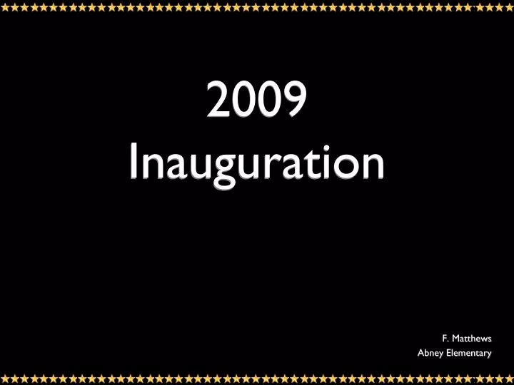 PPT - 2009 Inauguration PowerPoint Presentation, free download - ID:5110525