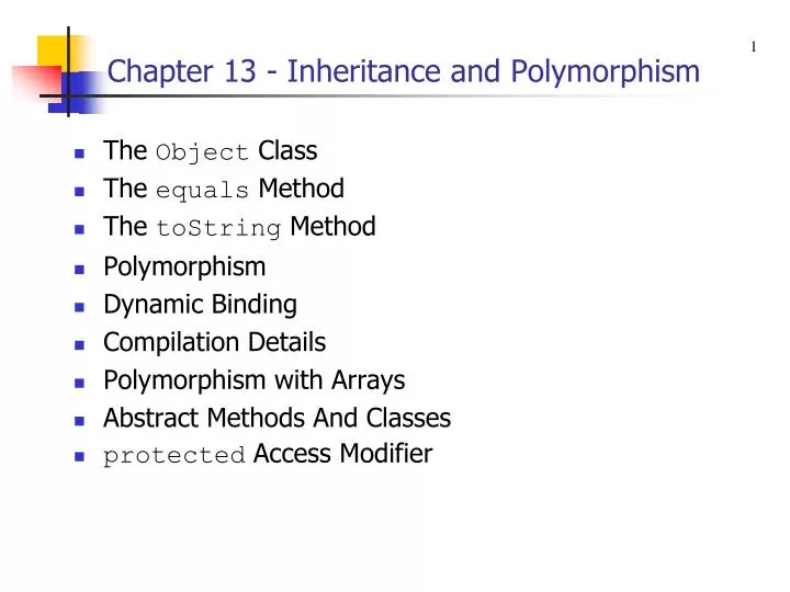 PPT - Chapter 13 - Inheritance and Polymorphism PowerPoint Presentation ... PPT - Chapter 13 - Inheritance and Polymorphism PowerPoint Presentation ...