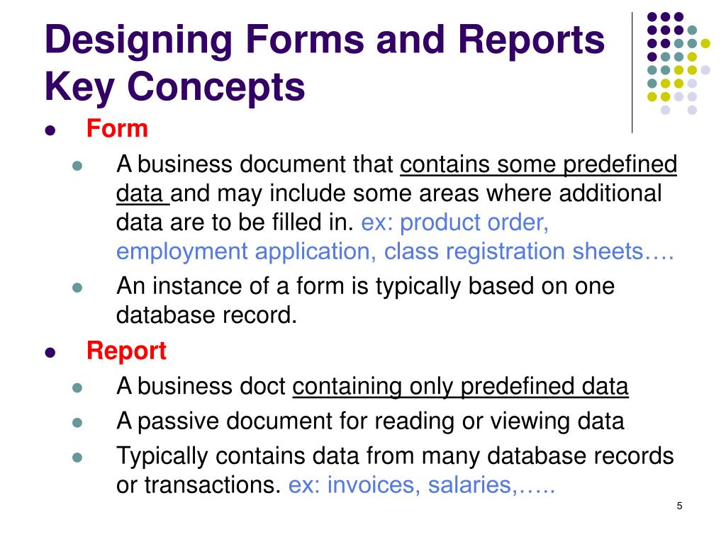PPT - Designing Forms and Reports PowerPoint Presentation, free ...