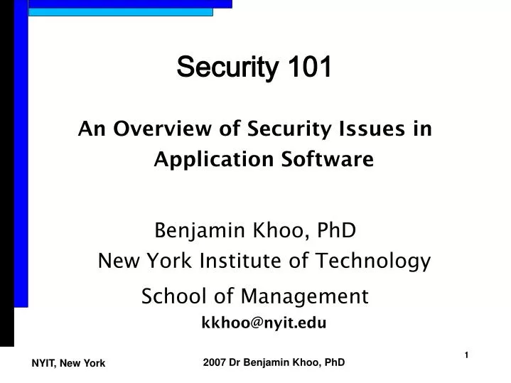 PPT - Security 101 PowerPoint Presentation, free download - ID:5116263