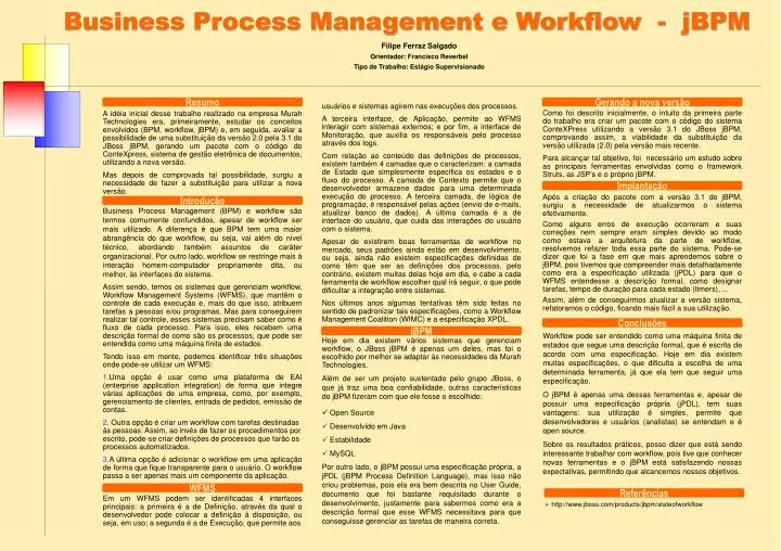 PPT - Business Process Management e Workflow - jBPM PowerPoint ...