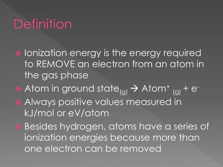 PPT - Ionization Energy PowerPoint Presentation - ID:5119239
