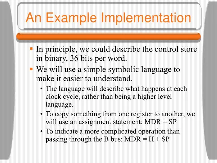 PPT - An Example Implementation PowerPoint Presentation, free download ...