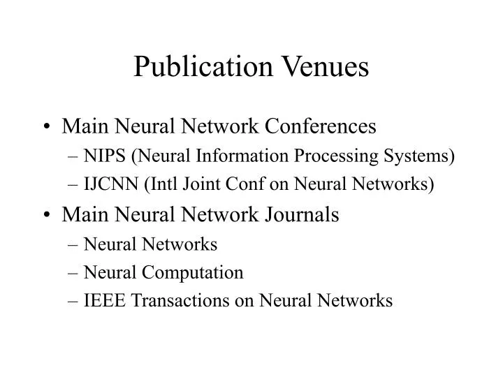 PPT - Publication Venues PowerPoint Presentation, free download - ID ...