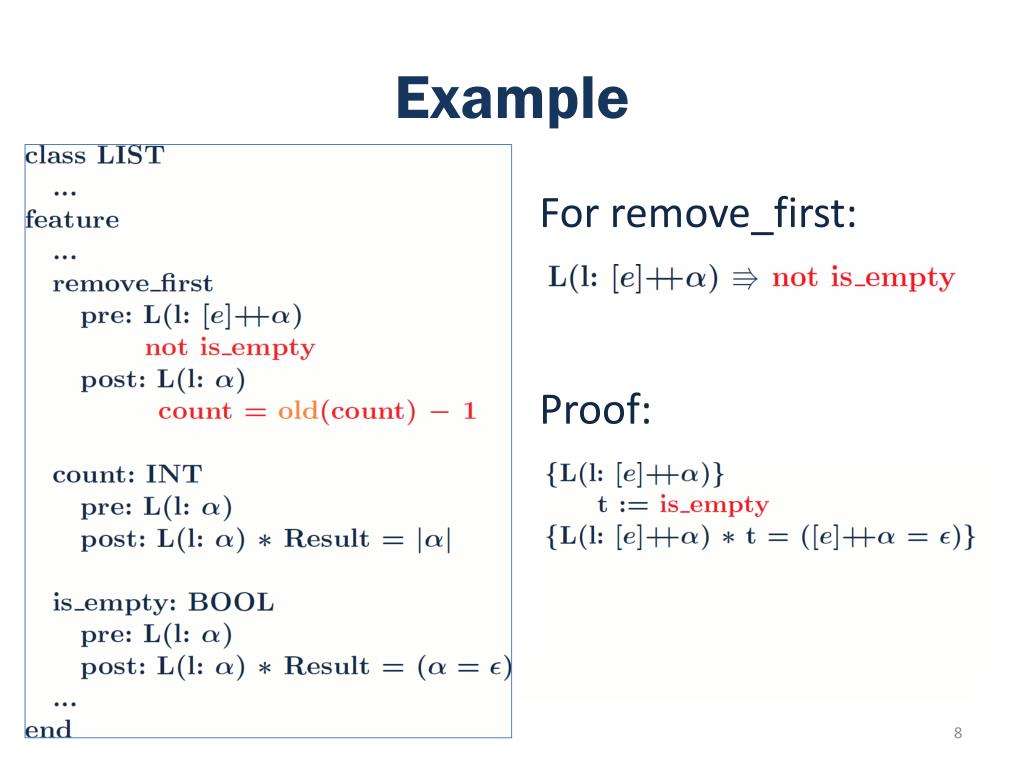 Ppt Verifying Executable Object Oriented Specifications With Separation Logic Powerpoint
